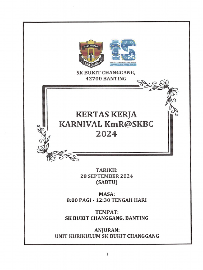 KERTAS KERJA KARNIVAL KmR@SKBC 2024 | PDF