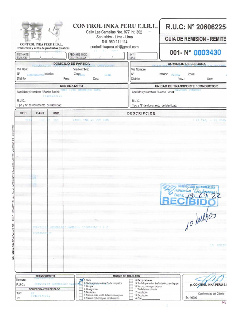 CONTROL INKA 001-3430 | PDF