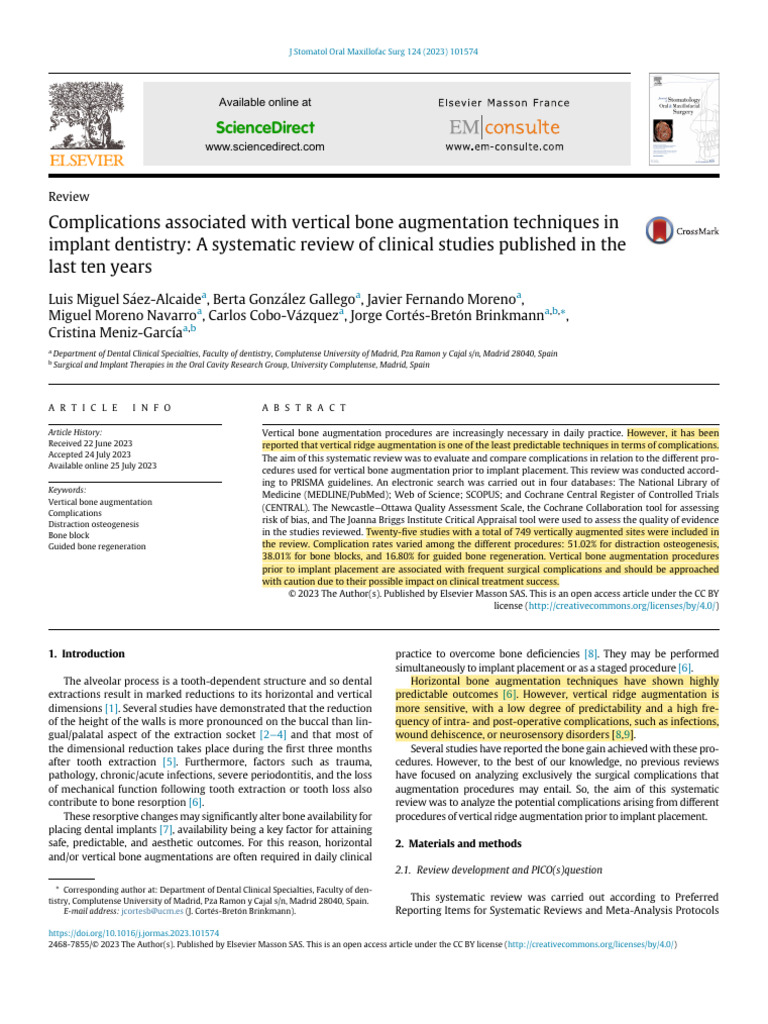 Vertical Systematic Review 2023 | PDF | Systematic Review | Dental Implant