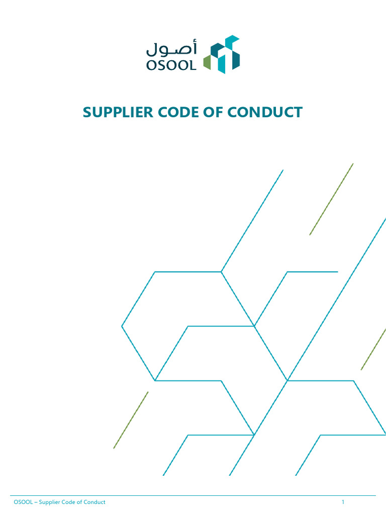 Osool Supplier Code of Conduct | PDF | Bribery | Occupational Safety And Health