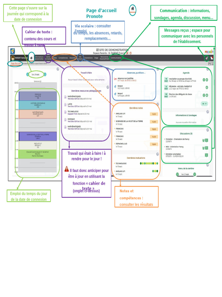 Pronote Guide Contenu | PDF | Fichier informatique | Informatique