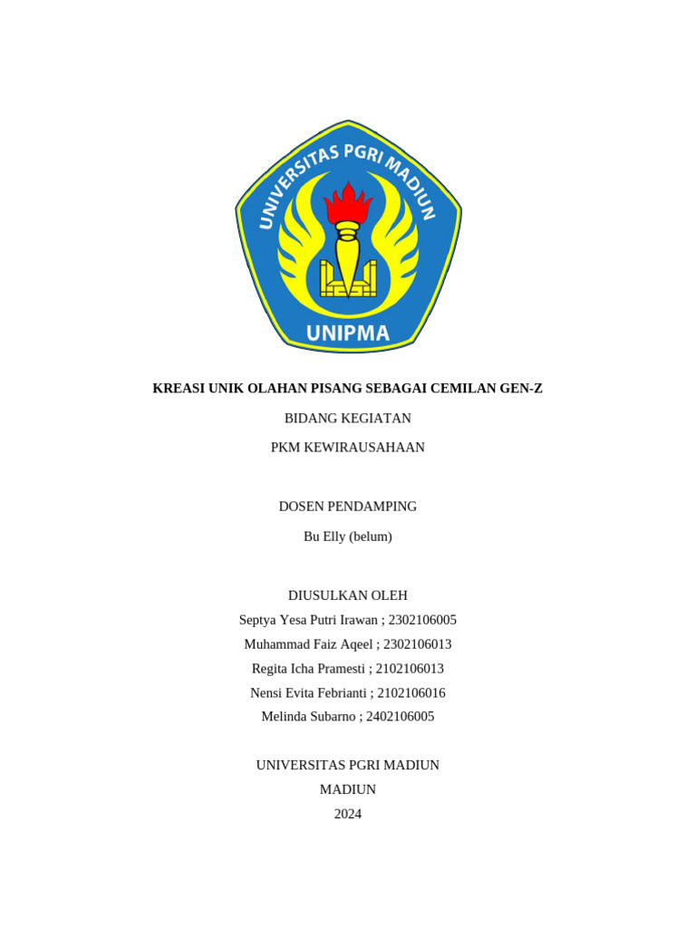 Septya Yesa Putri Irawan - Universitas PGRI Madiun - PKM-K | PDF ...