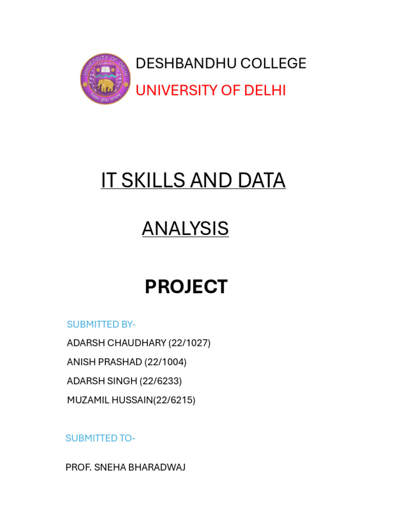 It Skills and Data Analysis Group Project | PDF | Errors And Residuals ...