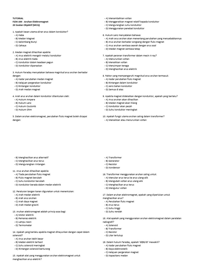 Tutorial Unit 8 Aruhan Elektromagnet | PDF