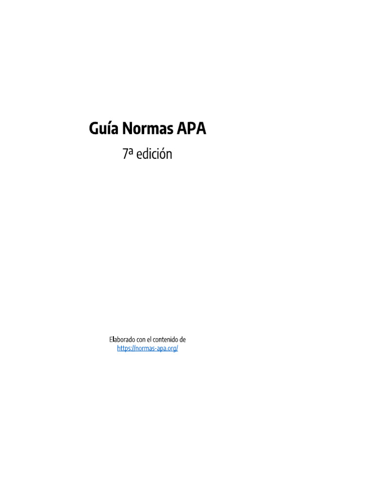 Guia Normas Apa 7 | PDF