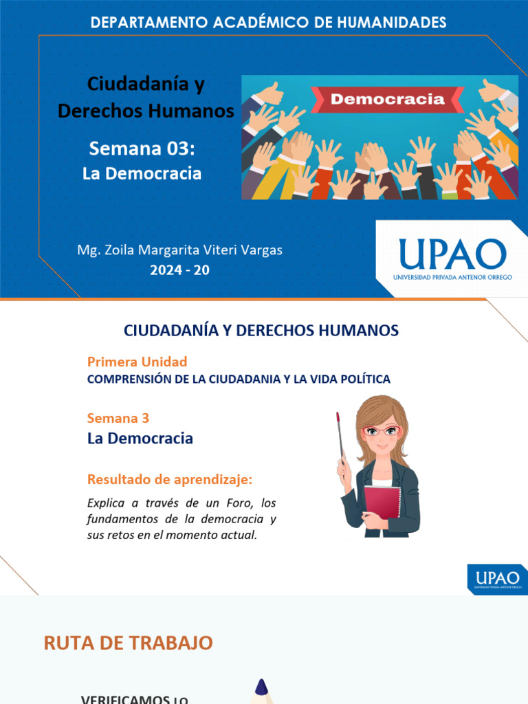 s3 - PPT - CC - DDHH - La Democracia | PDF | Democracia | Ideologías políticas
