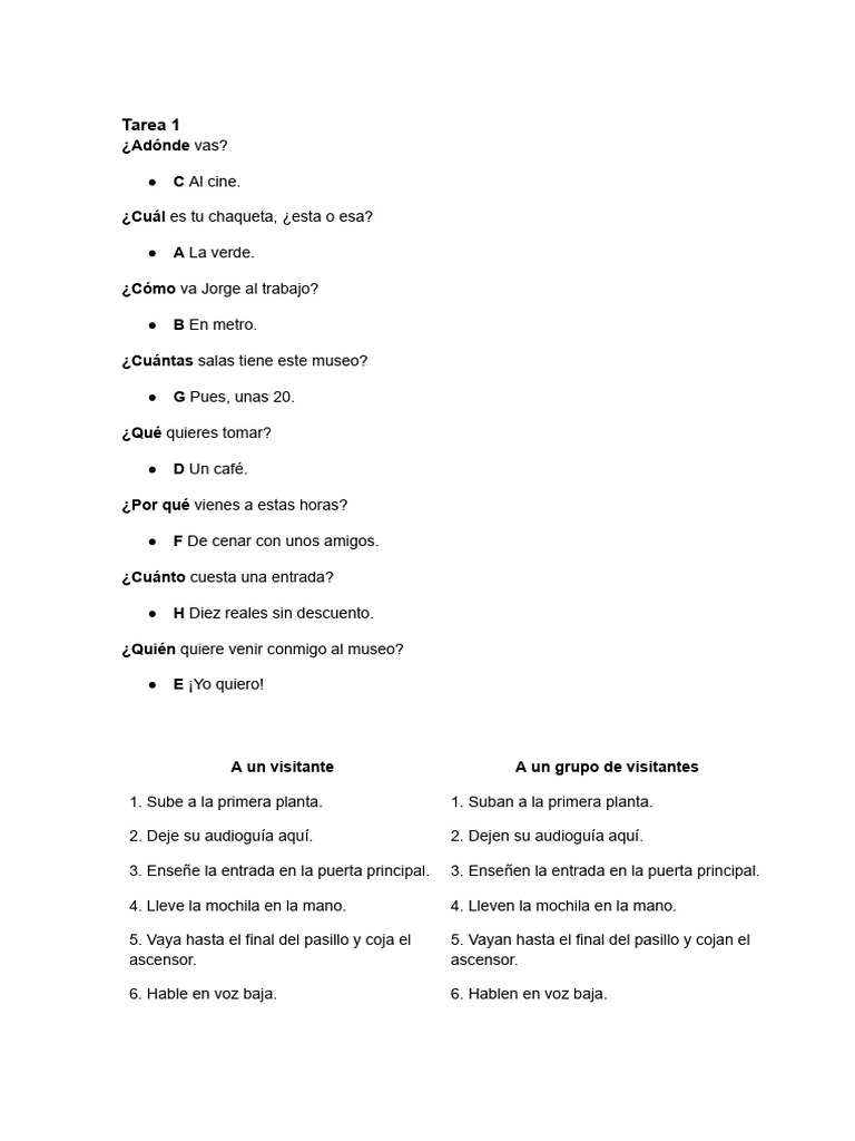 Tarea Espanol | PDF