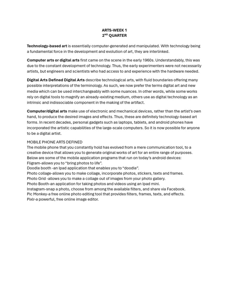 Arts MDL | PDF | Art