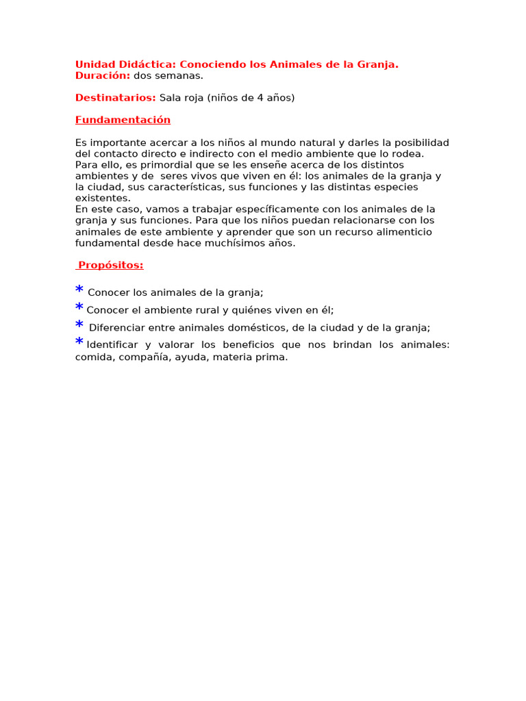 Unidad Didáctica AnimaLES | PDF