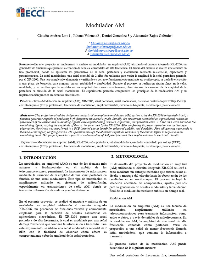 Modulacion AM | PDF | Modulación | Amplitud