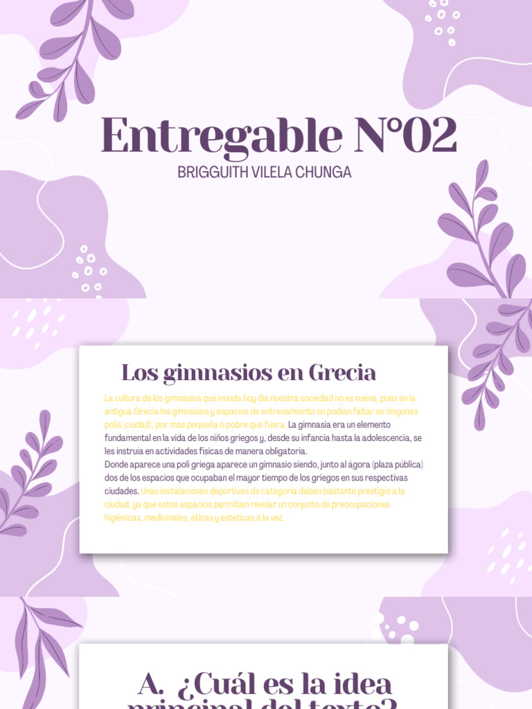 Entregable 2 | PDF | Antigua Grecia | Gimnasio