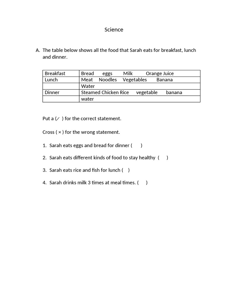 Science | PDF | Lunch | Shadow
