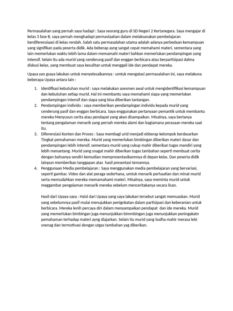 Studi Kasus Erni | PDF | Karier & Perkembangan | Pengembangan Diri