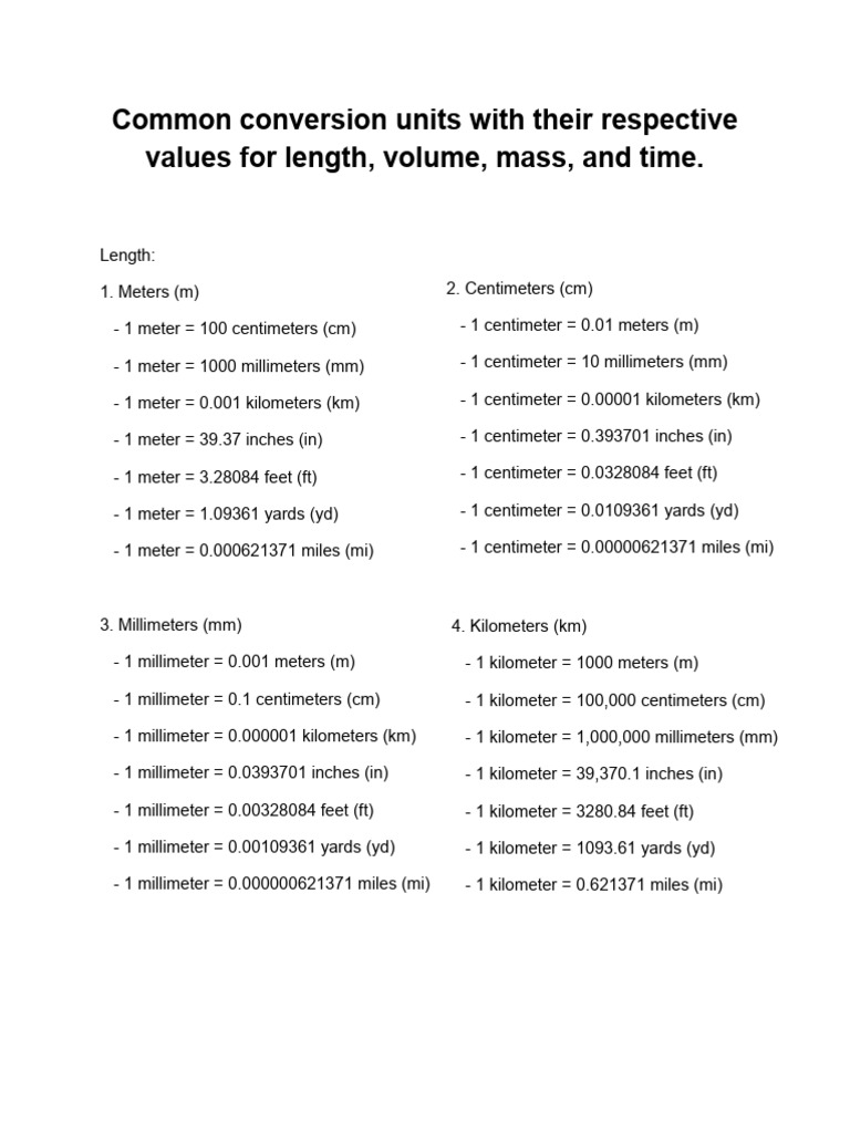 Conversion Units | PDF | Pascal (Unit) | Gallon