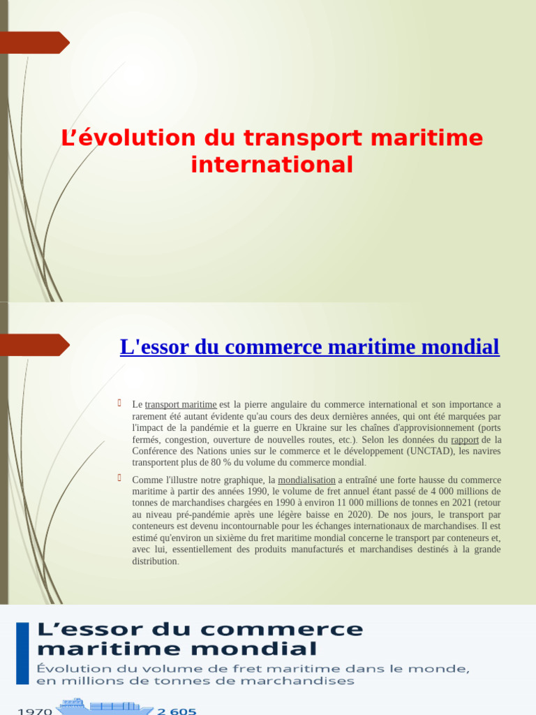 Évolution du transport maritime mondial | PDF | Marine marchande ...