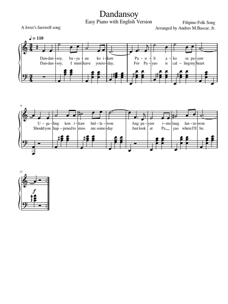 Dandansoy (1) .MSCZ With English Translation | PDF