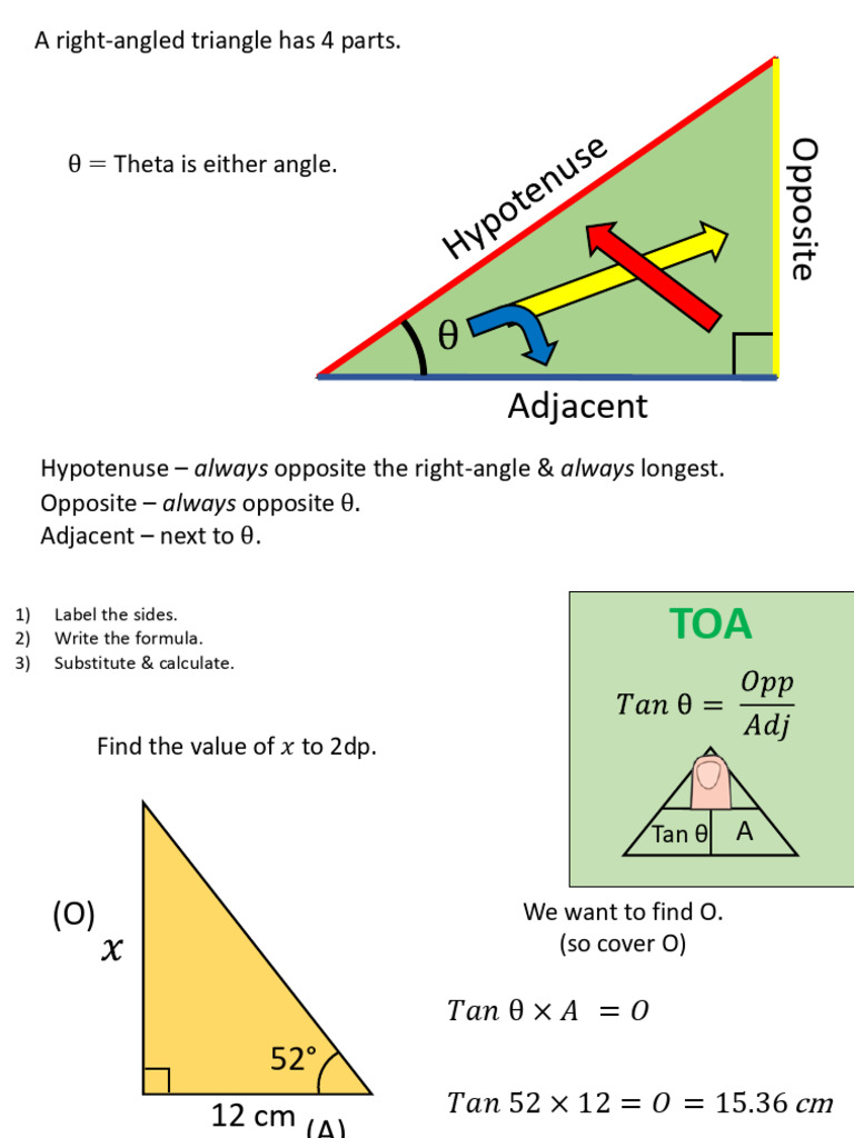 15.3 Tangent ratios presentation | PDF | Geometry | Elementary Mathematics