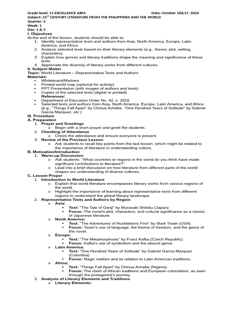 World Literature: Texts & Analysis | PDF | Genre | Gabriel García Márquez
