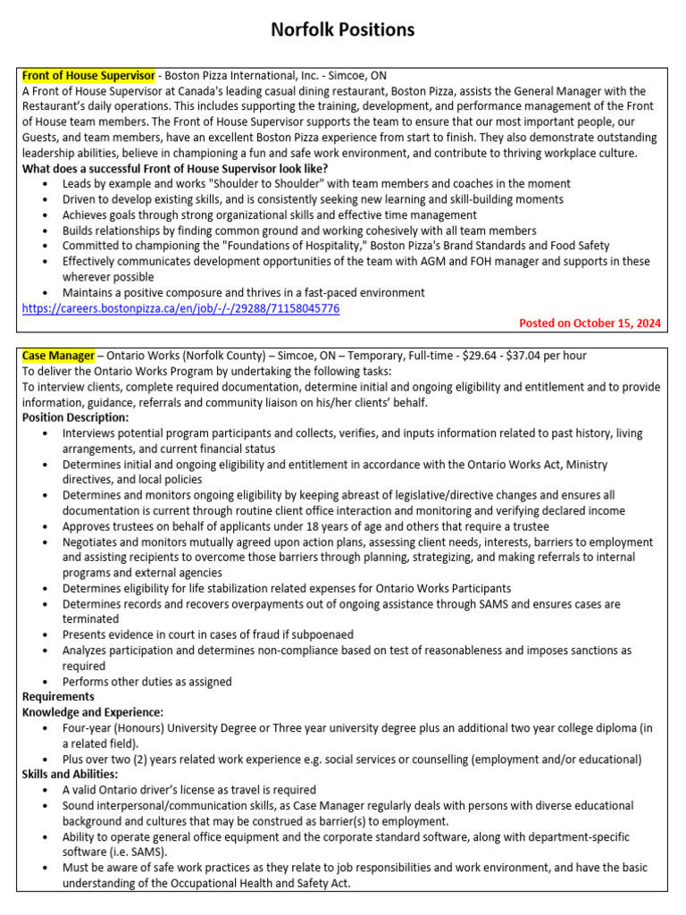 Job Postings October 15, 2024 | PDF | Nurse Practitioner | Nursing