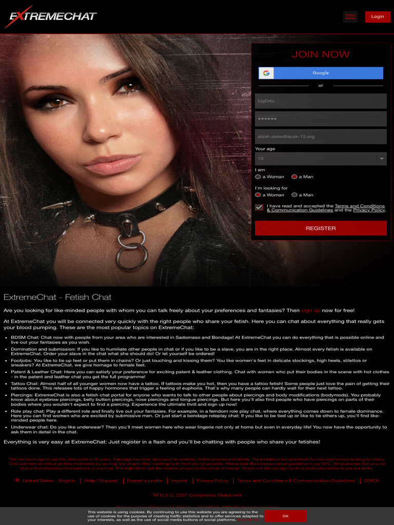 ExtremeChat Fetish Chat | PDF | Bondage (Bdsm) | Sexual Fetishism