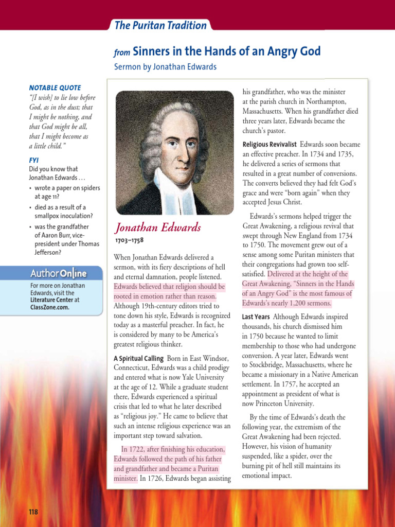 Author Bio - Jonathan Edwards | PDF | Jonathan Edwards (Theologian ...