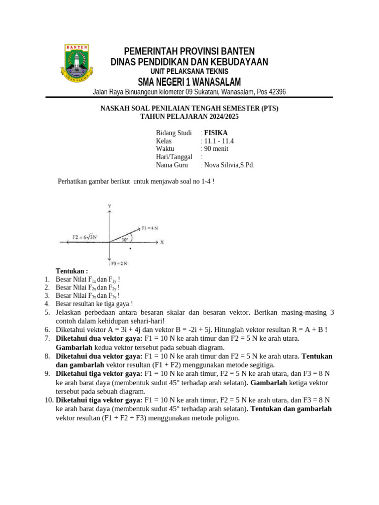 Kisi-Kisi Dan Soal Pts Fisika Kelas 11 | PDF