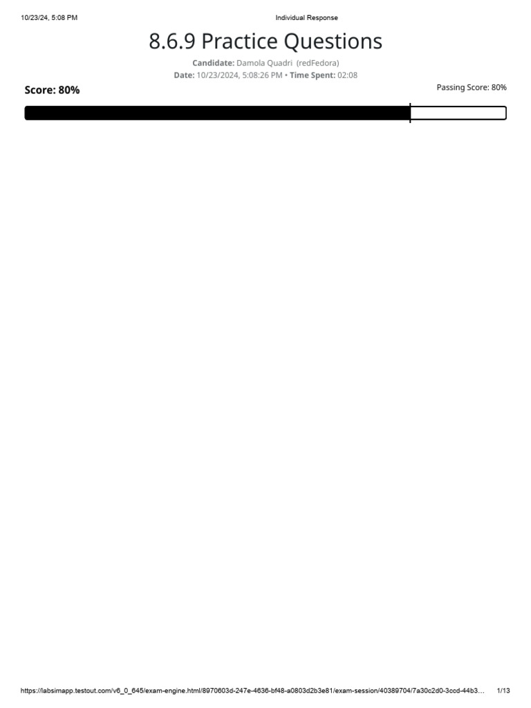 Test Out solutions 5 | PDF | Radius | Computer Network