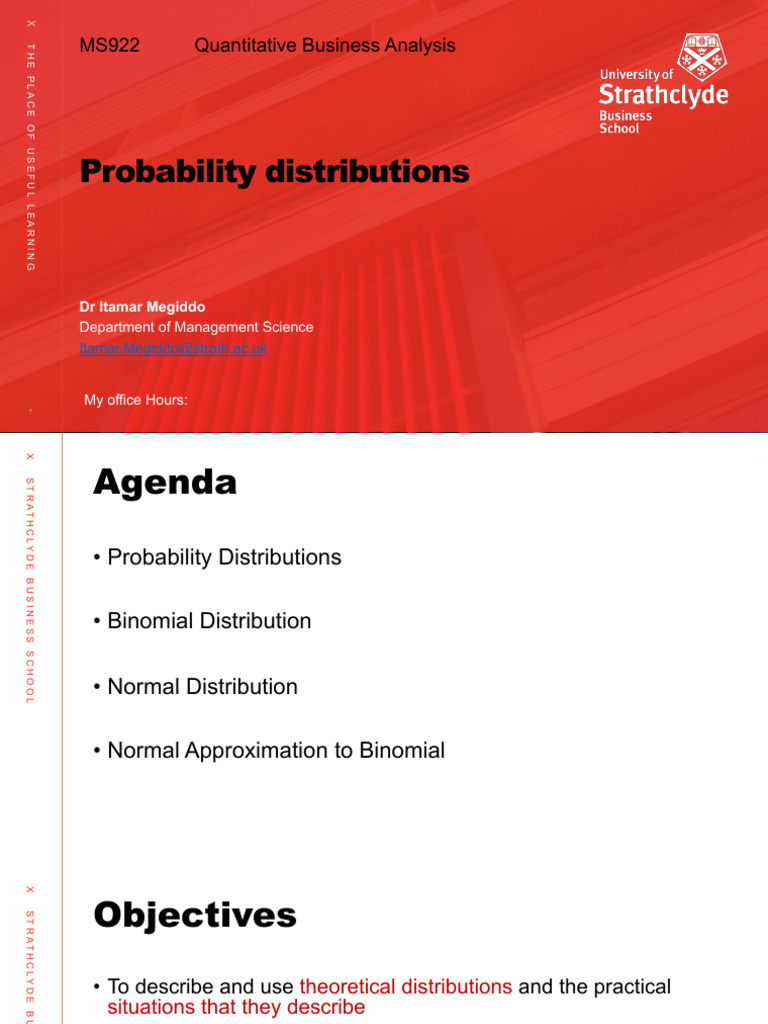 1 - QBA Lecture 3 - probability distributions | PDF | Probability Distribution | Standard Deviation