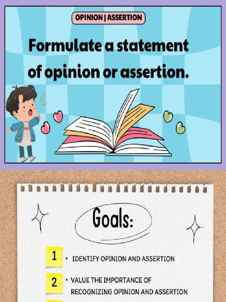 Formulating Opinion and Assertion | PDF | Self-Improvement | Wellness