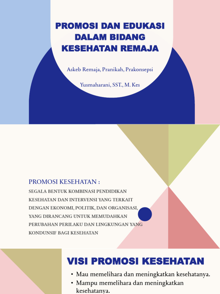 Promosi Dan Edukasi Dalam Bidang Kesehatan Remaja | PDF