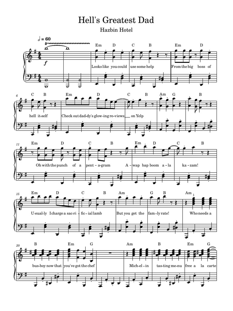 Hazbin Hotel Playbill Overview | PDF