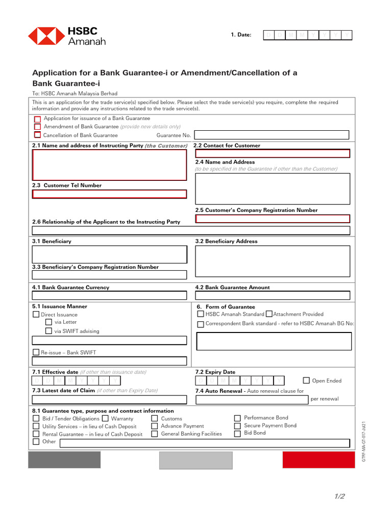 Bank Guarantee Cancellation Application | PDF | Economies | Business Law