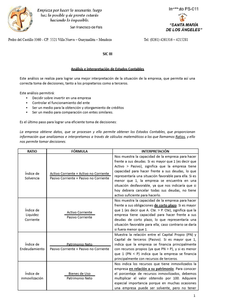 Guía N°12 - Interpretación de EECC | PDF | Contabilidad | Business