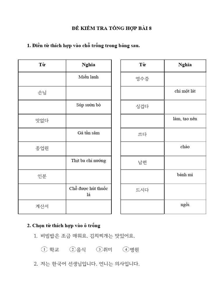 Bài tập bài 8 THTH | PDF