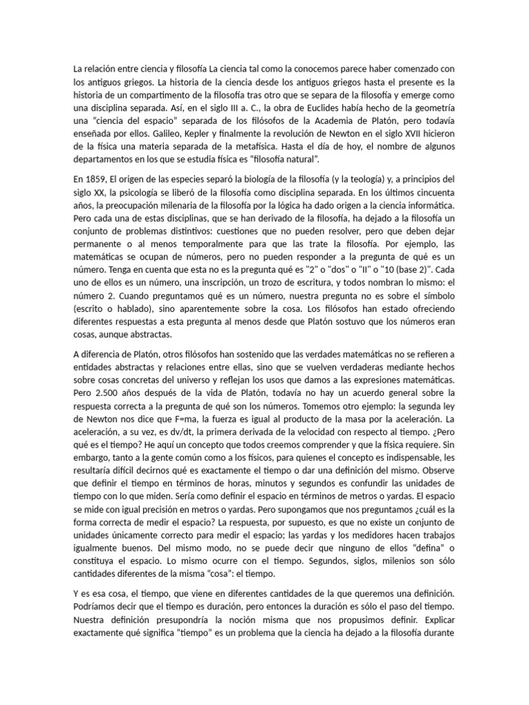 Diferencias Entre Ciencia y Filosofia | PDF | Axioma | Hora Diferencias Entre Ciencia y Filosofia | PDF | Axioma | Hora