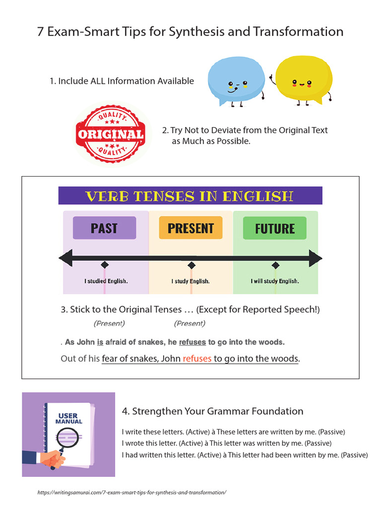 7 Exam-Smart Tips for Synthesis and Transformation | PDF | Semantic ...