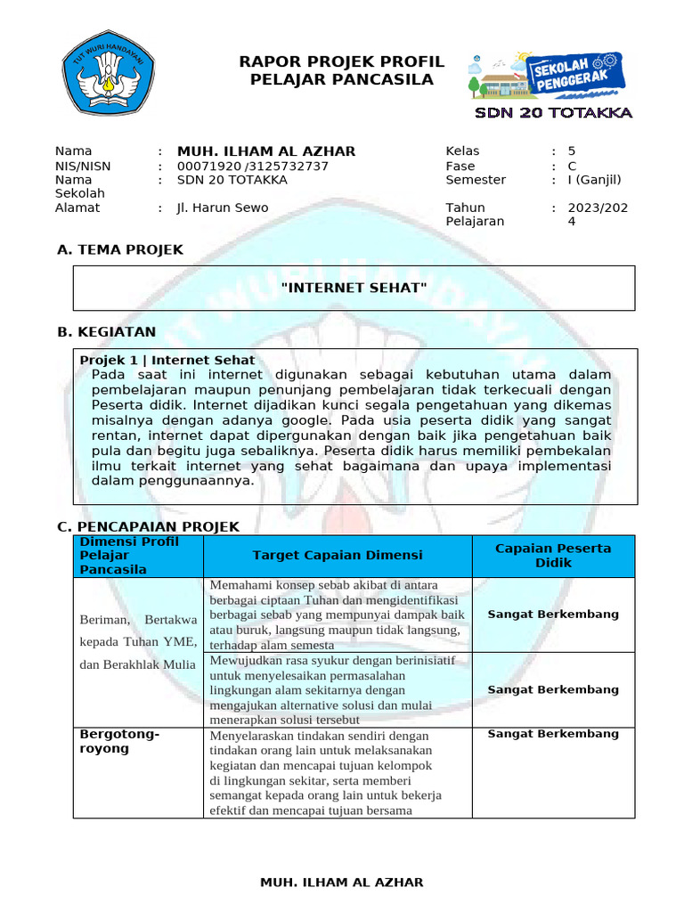 Muh. Ilham Al Azhar | PDF | Pengembangan Diri | Kesehatan Holistik