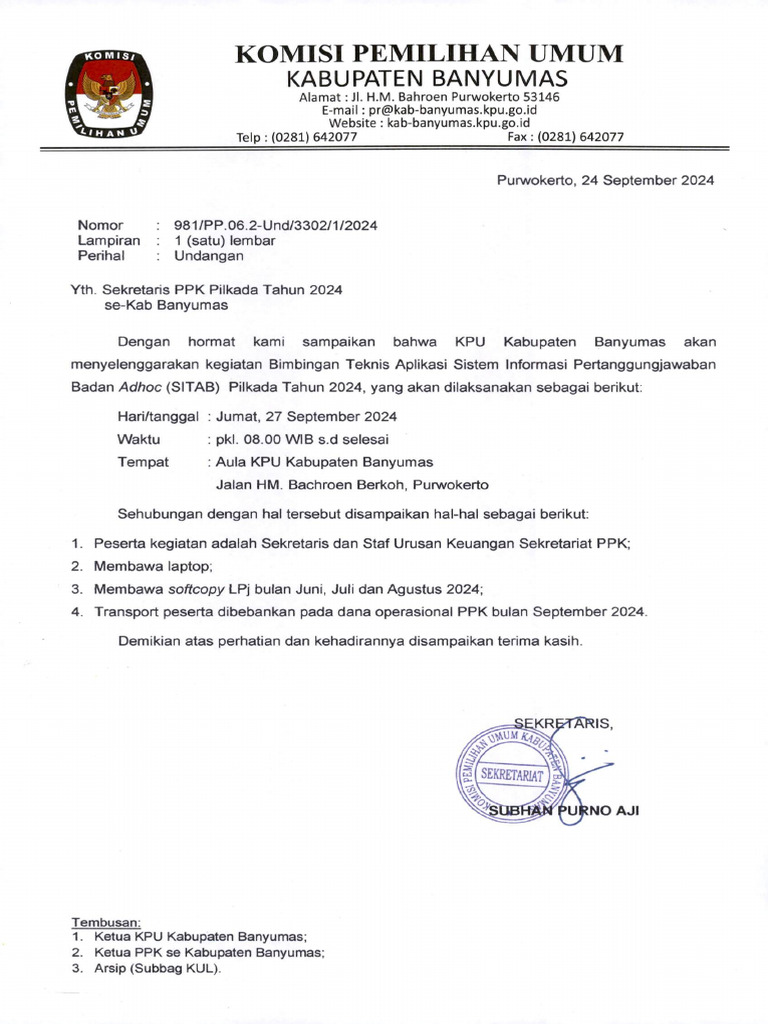 981-Und BIMTEK SITAB PILKADA 2024 | PDF