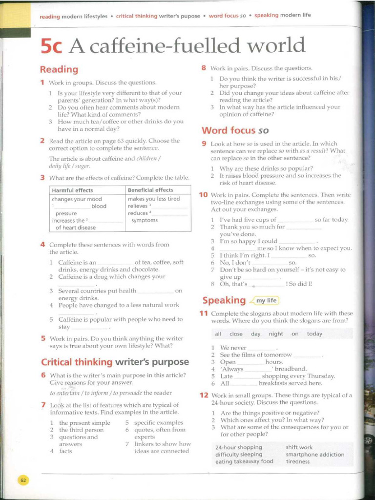 Life Intermediate Students Book (2) - 63 | PDF | Caffeine | Drink