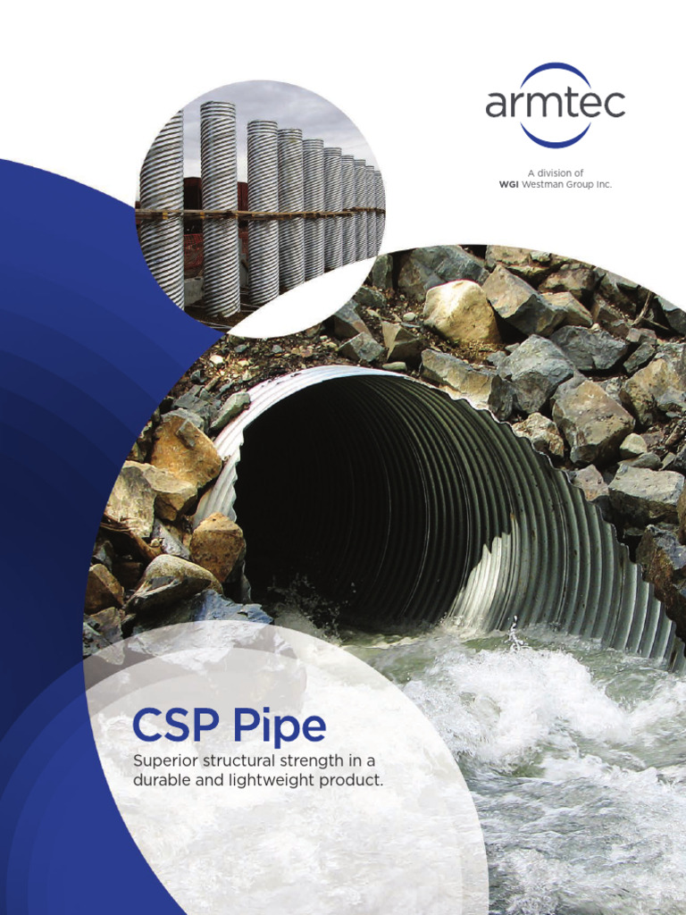 Armtec Corrugated Steel Pipe Solutions | PDF | Pipe (Fluid Conveyance ...