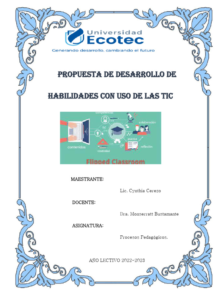 Informe de La Propuesta de Desarrollo de Habilidaddes Educativas Con Uso de Las Tics | PDF ...