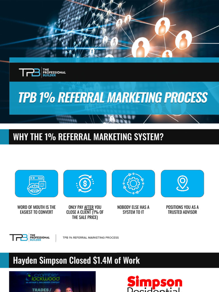 TPB 1% Referral Process | PDF | Marketing | Taxes