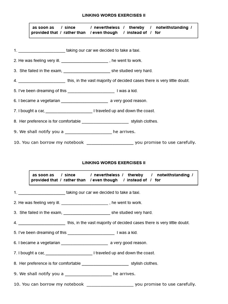 Liking Words Exercises II | PDF | Self-Improvement