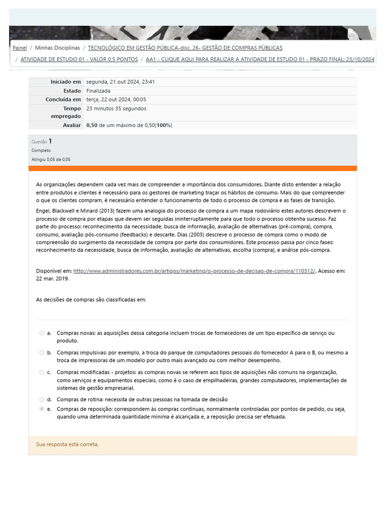 Prova 01 | PDF | Business