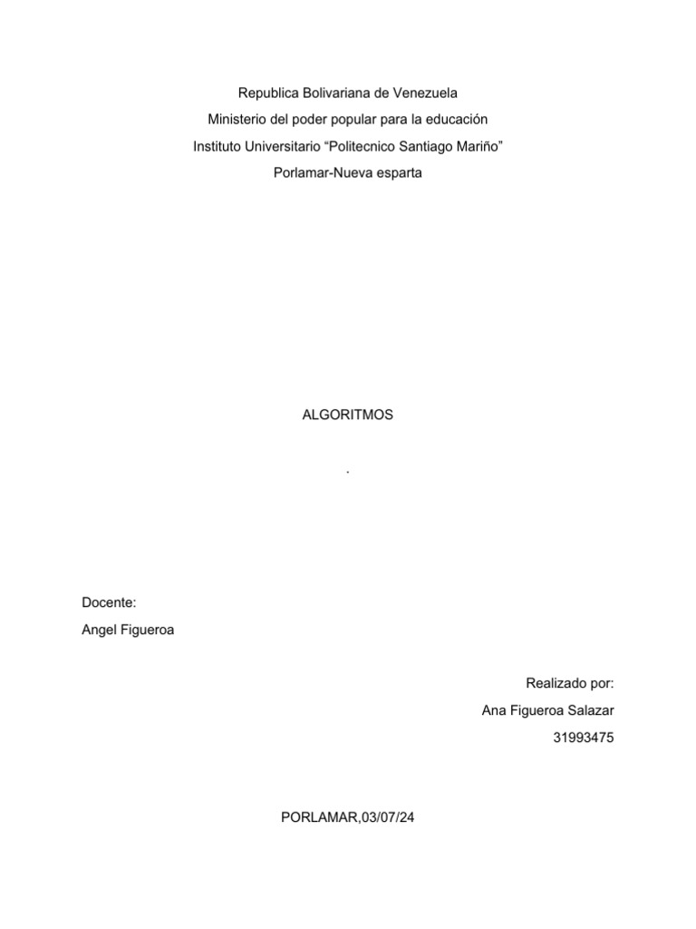 Algoritmos De Programación Pdf Algoritmos Teoría De La Complejidad Computacional
