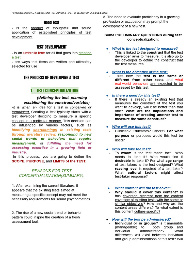 Psych Assessment - P2 | PDF | Multiple Choice | Psychological Testing