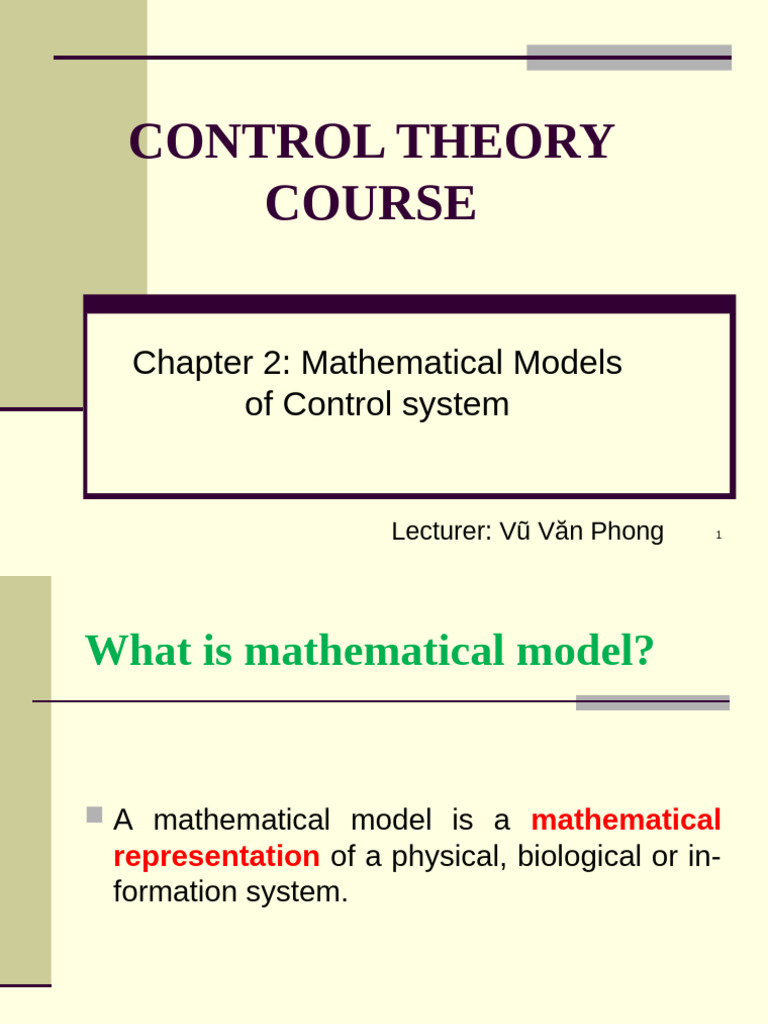 Chapter 2_Mathematical Model (1) | PDF | Laplace Transform | Function (Mathematics)