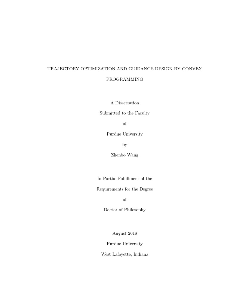 Trajectory Optimization and Guidance Design by Convex Programming-Phd | PDF | Mathematical ...