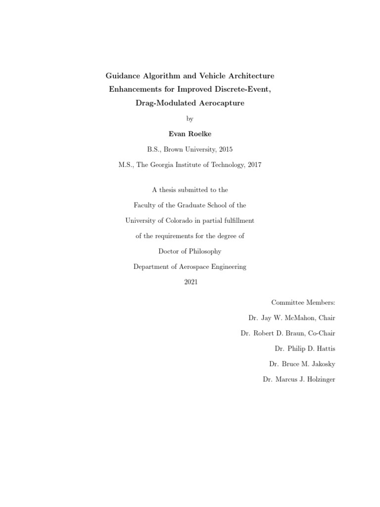 Guidance Algorithm And Vehicle Architecture Enhancements For Improved