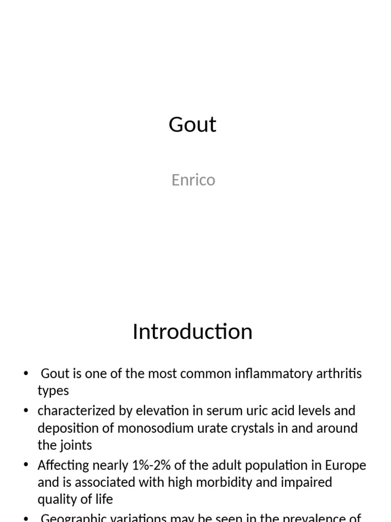 Gout | PDF | Gout | Diseases And Disorders